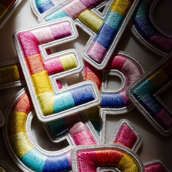 Embroidered Letter Patches - Etsy