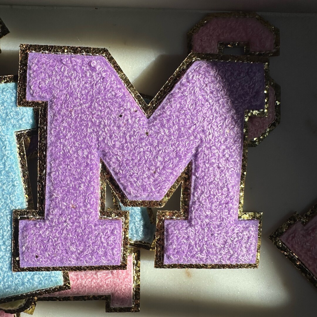 Chenille Letter Patch 3.5 Inch Iron on Chenille Patch Letter Large ...