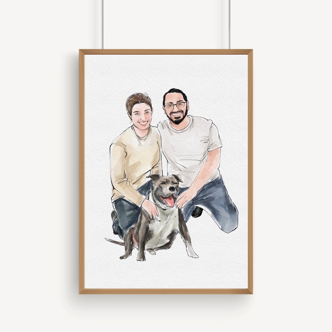Custom Watercolour Pet Portrait From Photo, Pet Memorial Gift, Owner ...