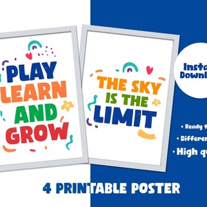 Printable Classroom Posters, Educational Prints, Playroom Art ...