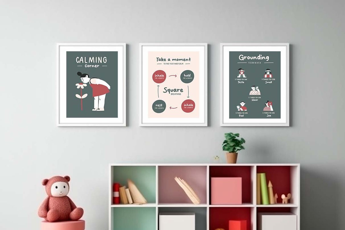 Therapy Office Poster Bundle School Counsellor Grounding - Etsy
