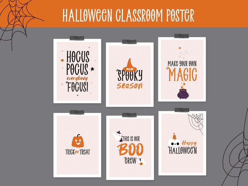 Halloween Classroom Decor Posters, Teacher Decorations, Homeschool ...