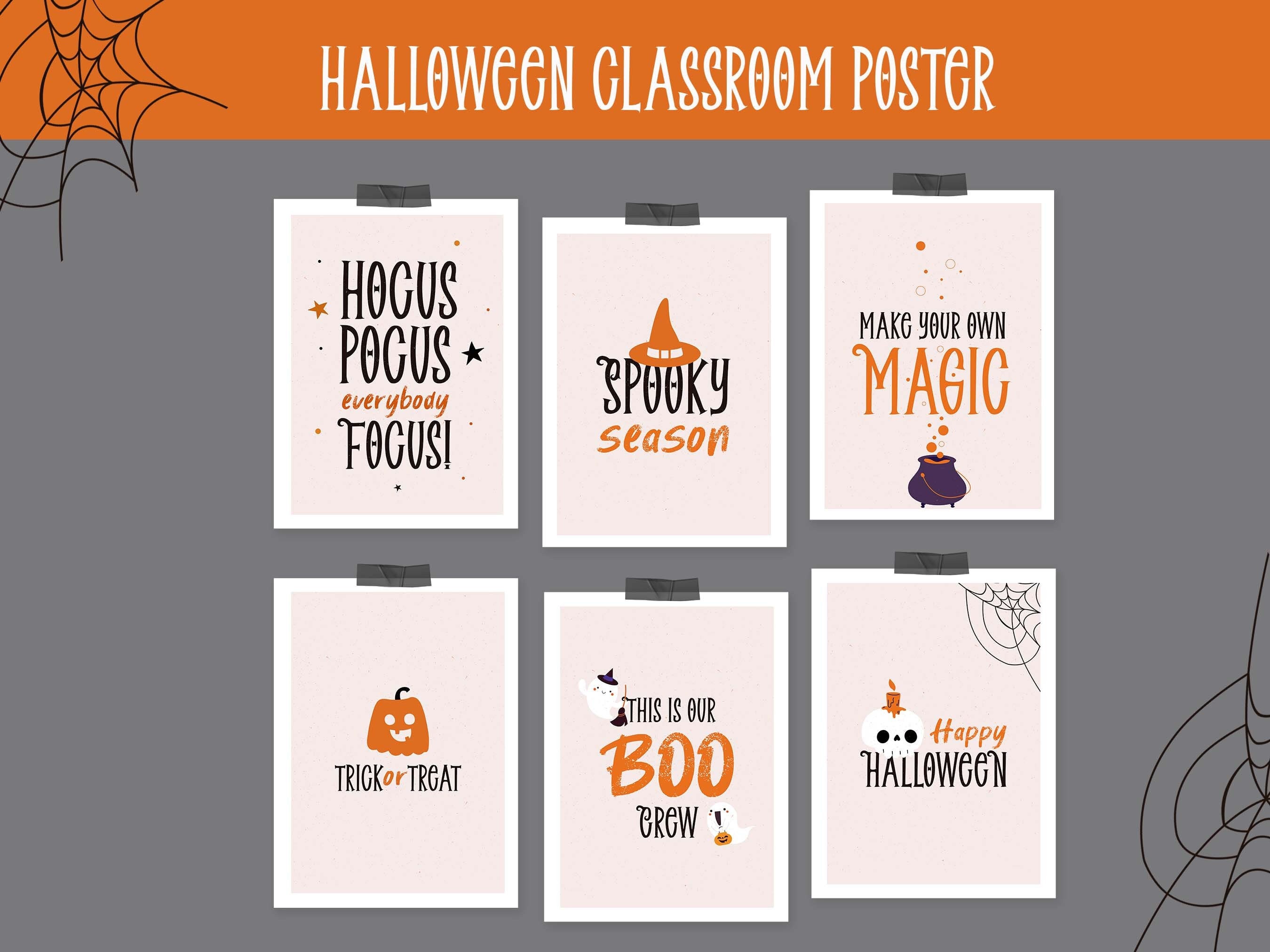 Halloween Classroom Decor Posters, Teacher Decorations, Homeschool ...