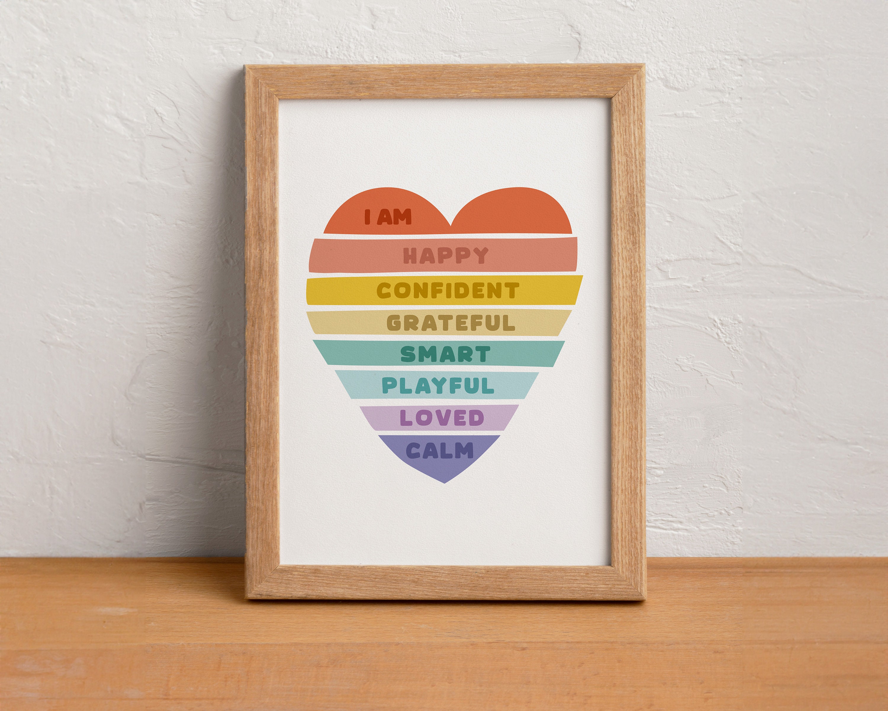 Positive Affirmations for Kids, I Am Posters Positive Posters, Playroom ...