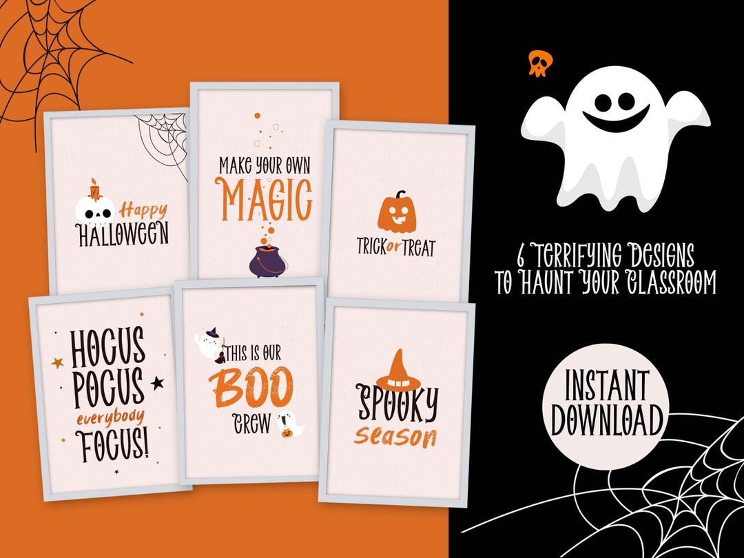 Halloween Classroom Decor Posters Teacher Decorations - Etsy