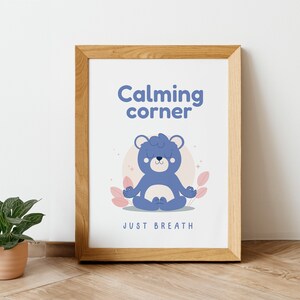 Calming Corner Printable Poster for Classroom, Calm Down Corner, School ...