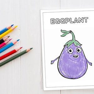 Vegetable Coloring Pages, Veggies Coloring Book, Easy Coloring, Kids ...