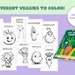 Vegetable Coloring Pages, Veggies Coloring Book, Easy Coloring, Kids ...