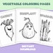 Vegetable Coloring Pages, Veggies Coloring Book, Easy Coloring, Kids ...