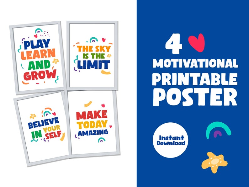 Printable Classroom Posters Educational Prints Playroom Art