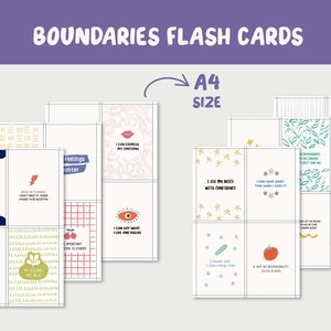 Personal Boundaries Flash Cards for Kids, Healthy Boundaries, Boundary ...