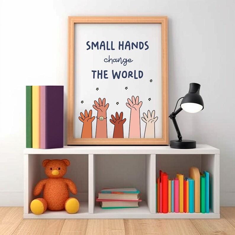 Small Hands Change the World, Diversity Wall Art, Equality Diversity ...