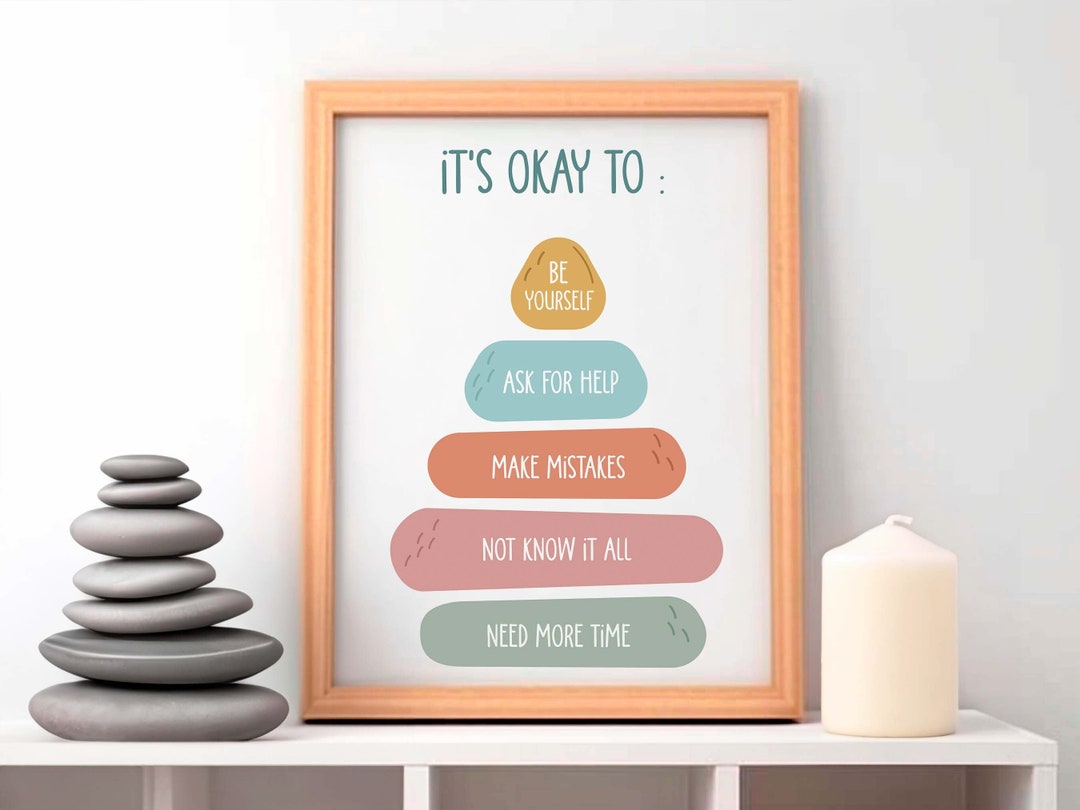 Its OK to Poster, Positive Art for Kids, Educational Wall Art ...