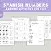 Learning Spanish Numbers, Preschool & Elementary School Worksheets for ...