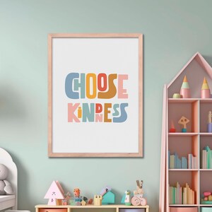 Choose Kindness Printable Wall Art, Positive Affirmation Poster for ...