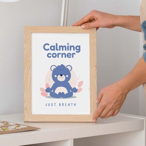 Calming Corner Printable Poster for Classroom, Calm Down Corner, School ...