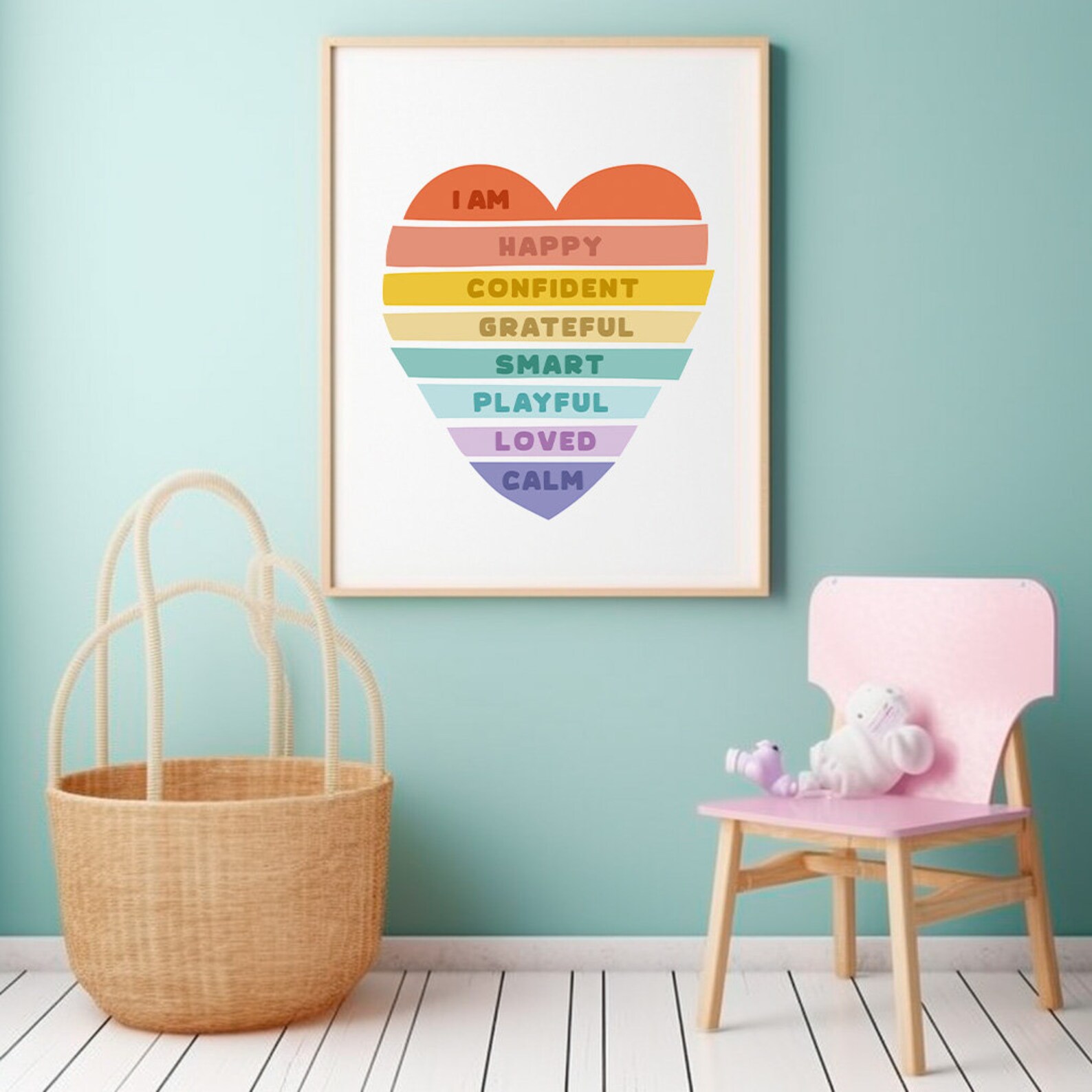 Positive Affirmations for Kids, I Am Posters Positive Posters, Playroom ...