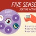 Five Senses Sorting Printable Game, Human Body Worksheets ...
