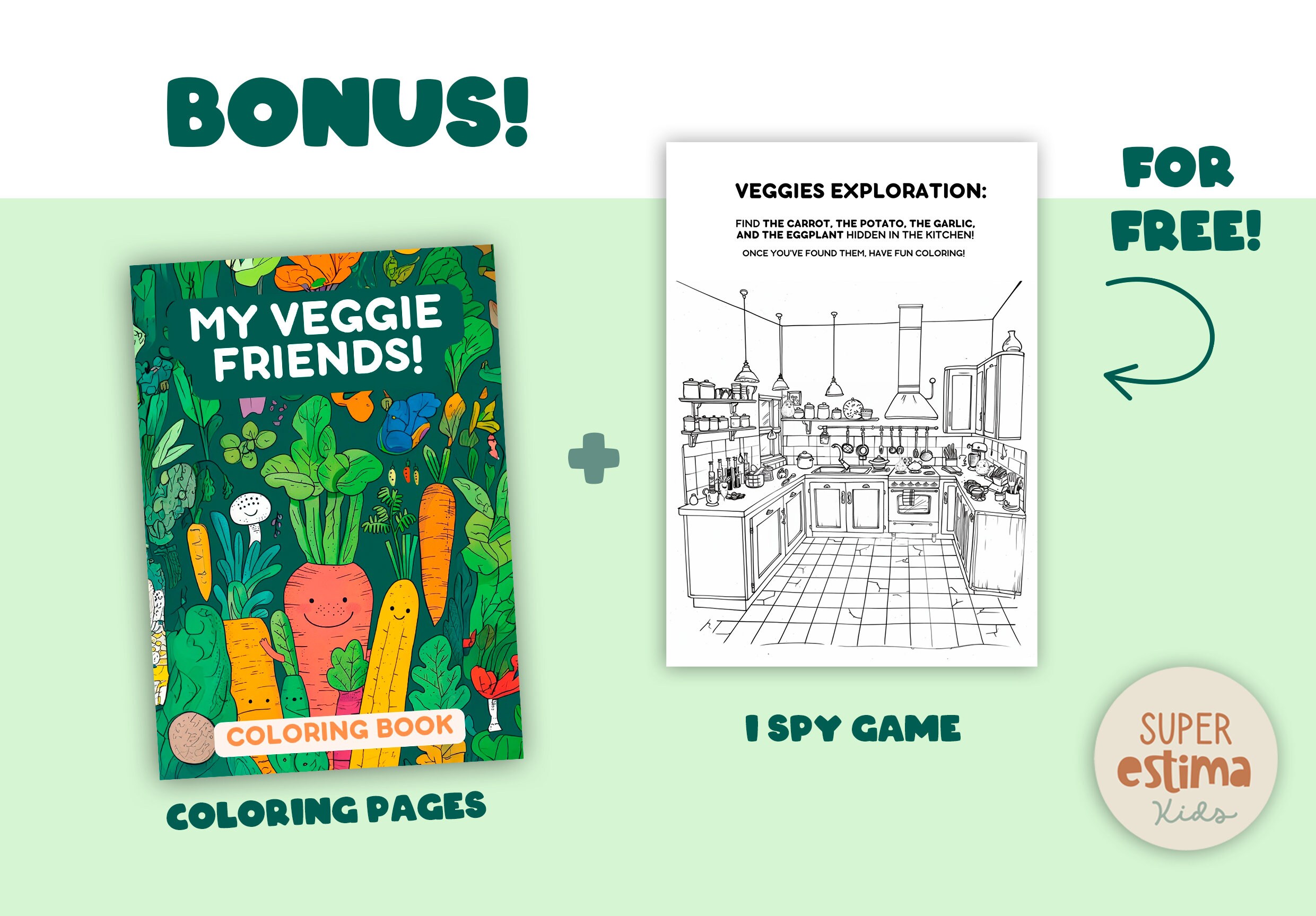 Vegetable Coloring Pages, Veggies Coloring Book, Easy Coloring, Kids ...