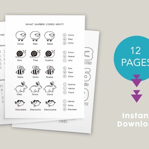 Learning Spanish Numbers, Preschool & Elementary School Worksheets for ...