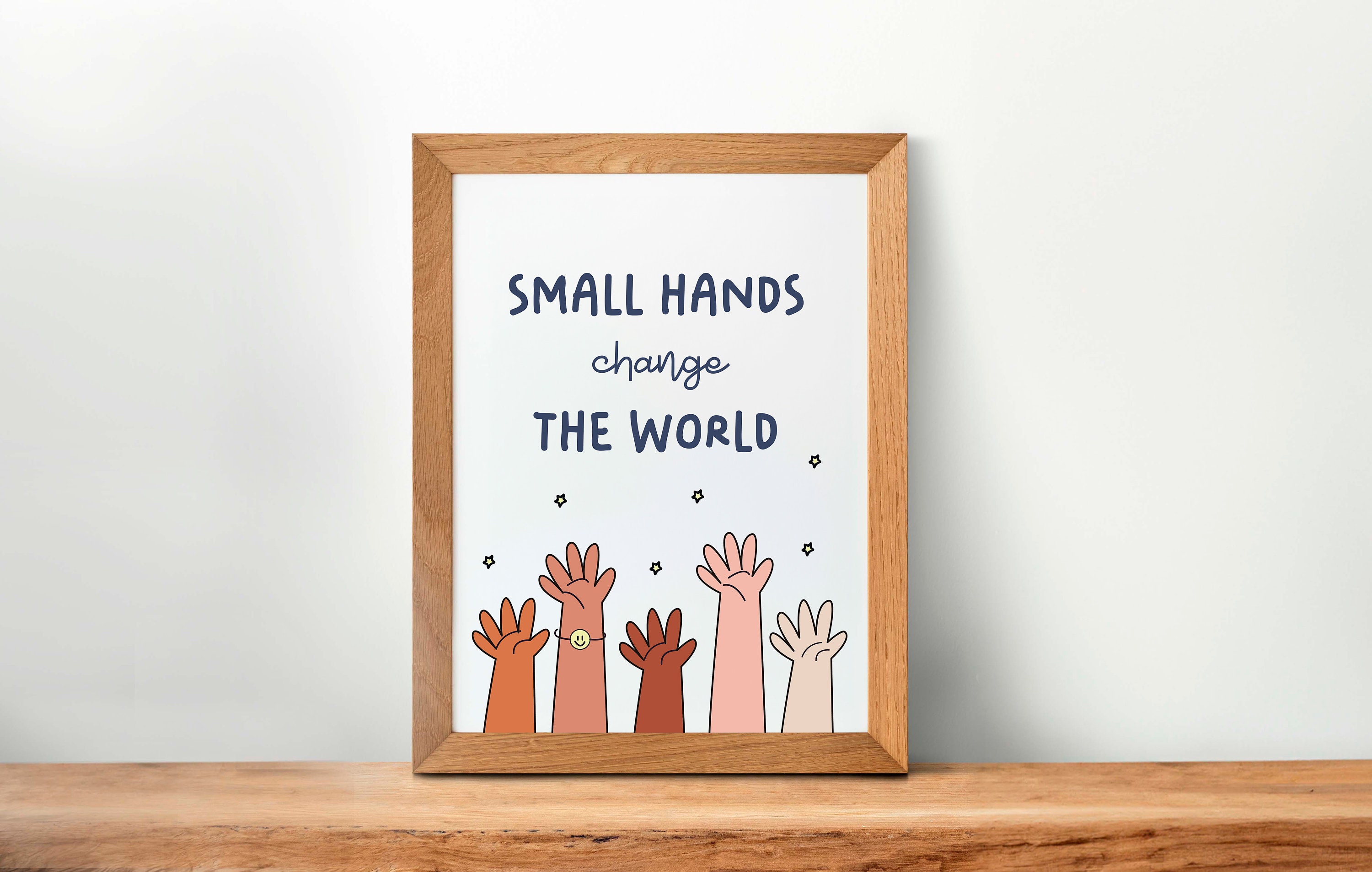 Small Hands Change the World, Diversity Wall Art, Equality Diversity ...