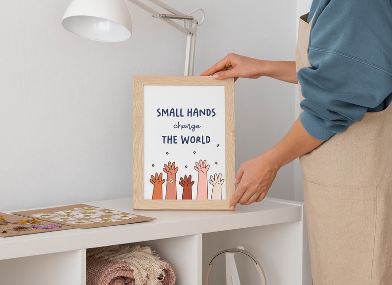 Small Hands Change the World, Diversity Wall Art, Equality Diversity ...
