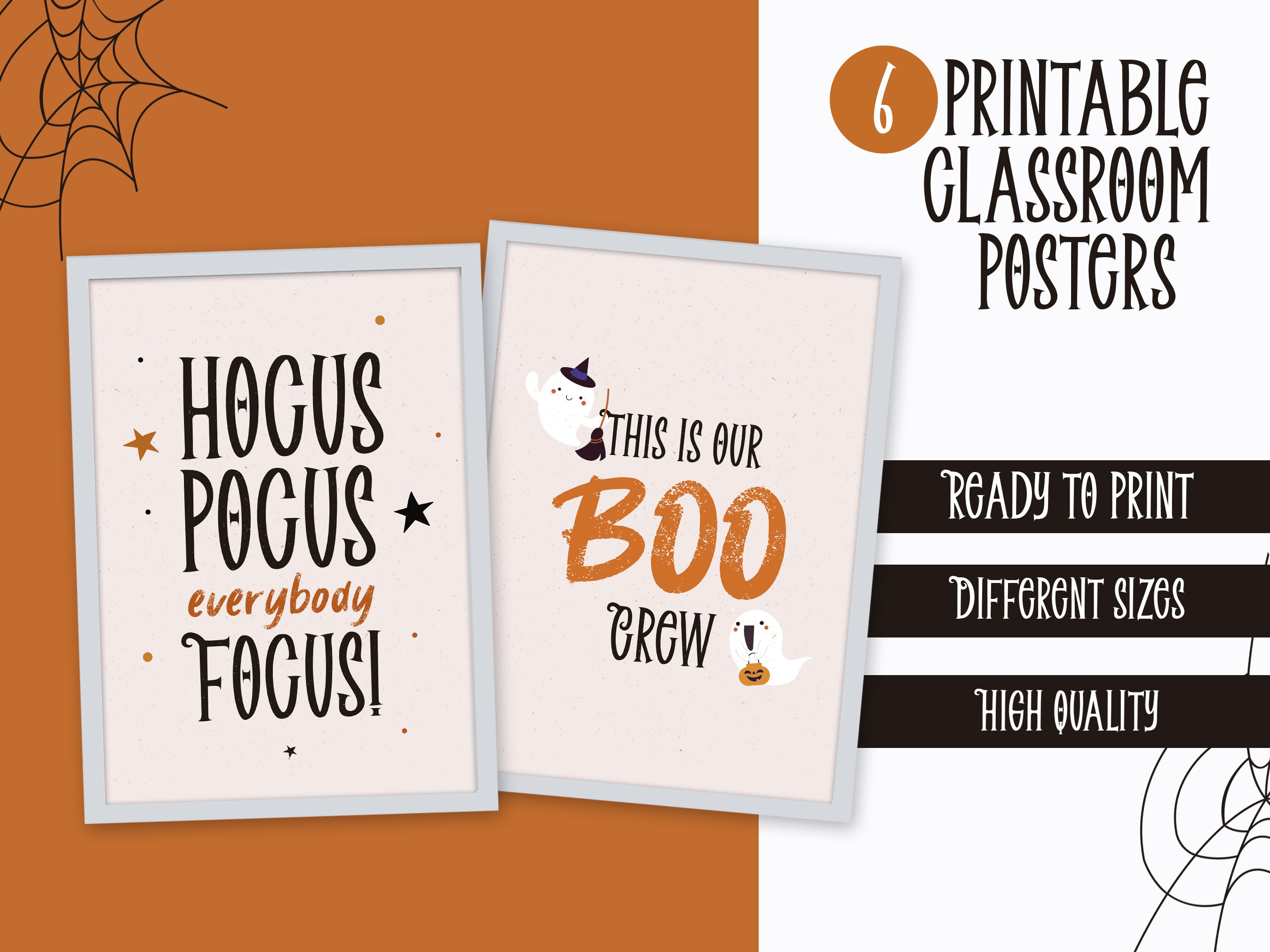 Halloween Classroom Decor Posters, Teacher Decorations, Homeschool ...