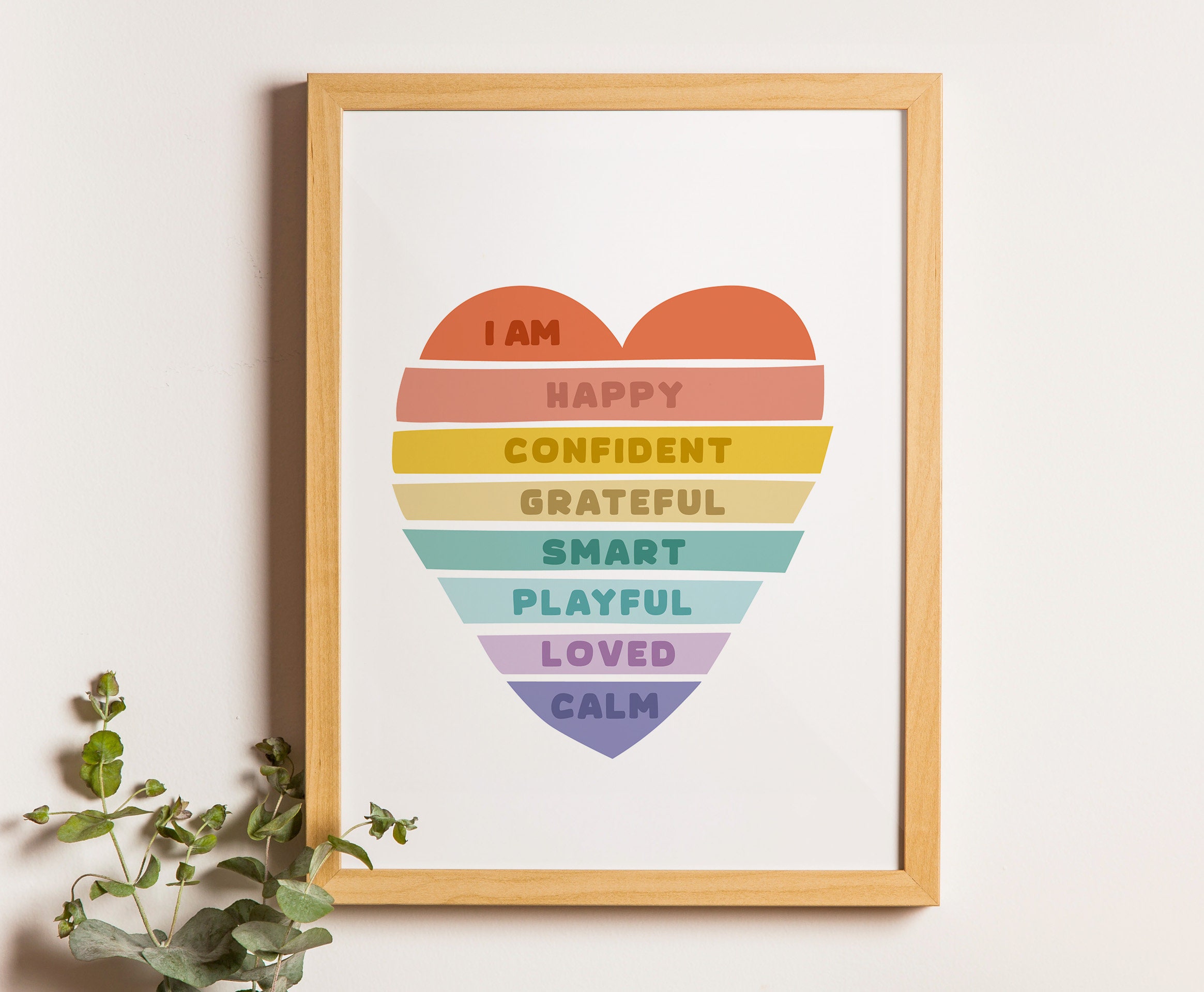 Positive Affirmations for Kids, I Am Posters Positive Posters, Playroom ...