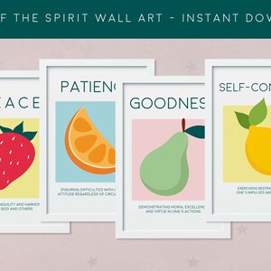 Fruit of Spirit Printable Wall Art Kids, Bible Verse, Christian Posters ...