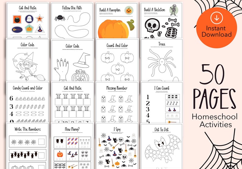 50 Halloween Activities for Kids, Homeschool Educational Materials ...