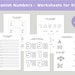 Learning Spanish Numbers, Preschool & Elementary School Worksheets for ...