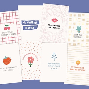 Personal Boundaries Flash Cards for Kids, Healthy Boundaries, Boundary ...