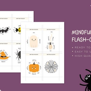 Halloween Breathing Exercises Flashcards for Kids, Calming Corner ...