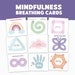 Mindfulness Breathing Flashcards for Kids, Anxiety Relief, Calm Down ...