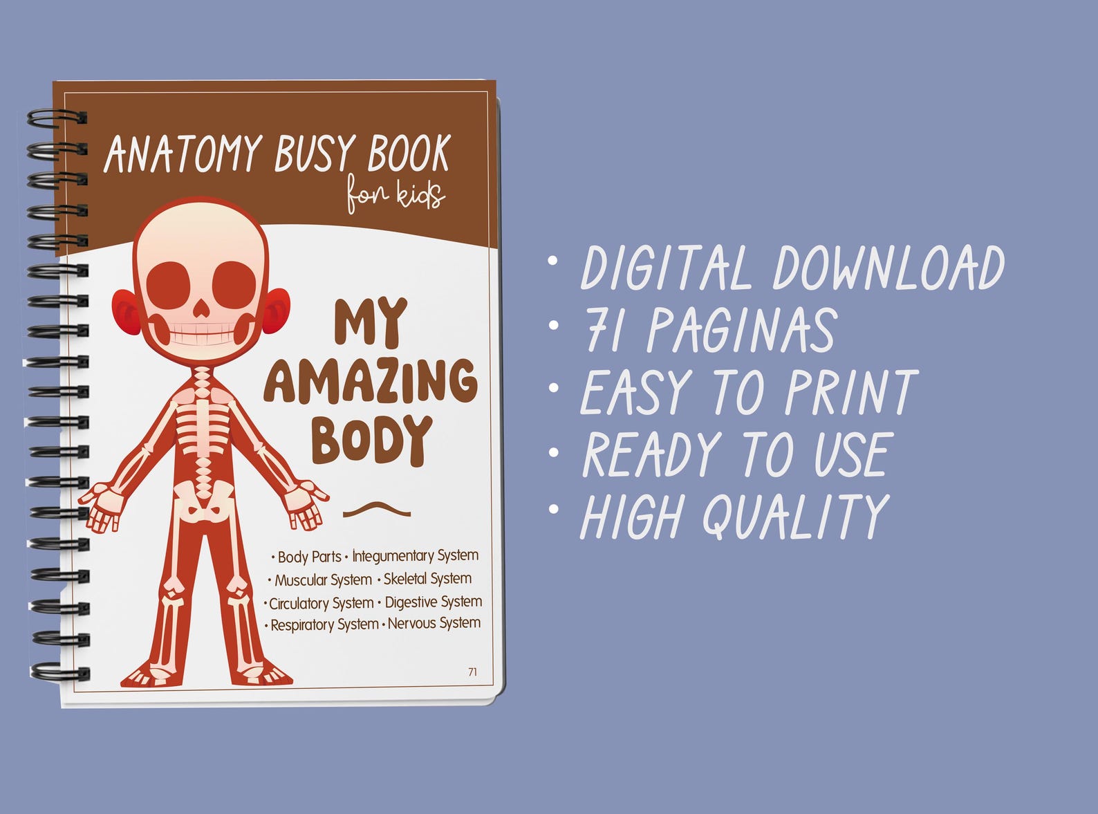 Anatomy Busy Book for Kids, Printable, Educational Busy Book, Learning ...