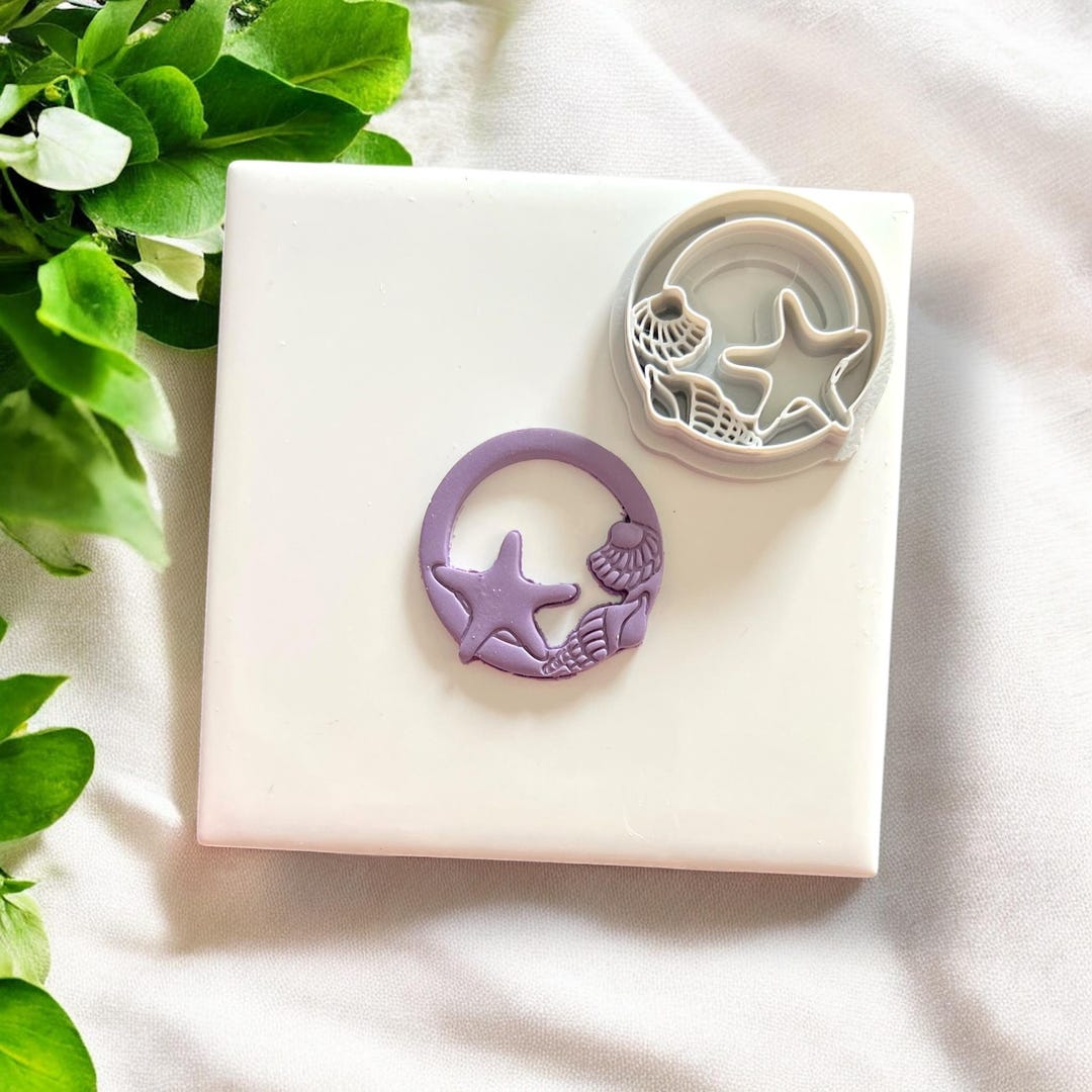 Seashell Starfish Polymer Clay Cutter: Coastal Jewelry Tool - Etsy