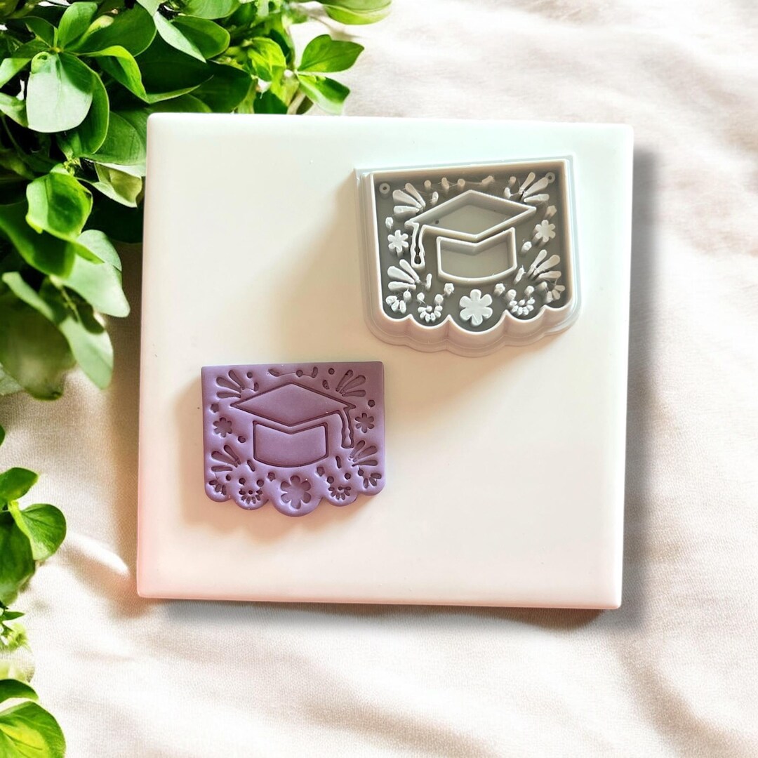 Fiesta Grad Cap Polymer Clay Cutter: Floral Graduation Earrings - Etsy