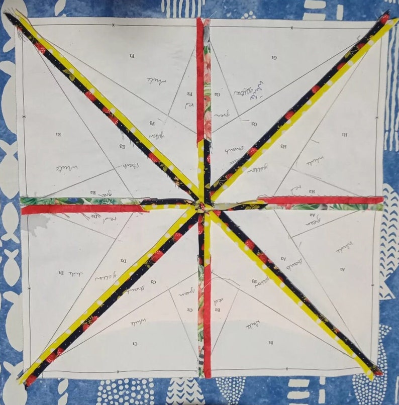 Eight Pointed Star Quilt Block: 12 Inch FPP PDF Pattern - Etsy