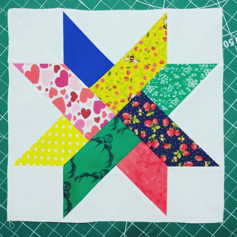 Woven Star Quilt Block: 12 Inch FPP PDF Pattern - Etsy