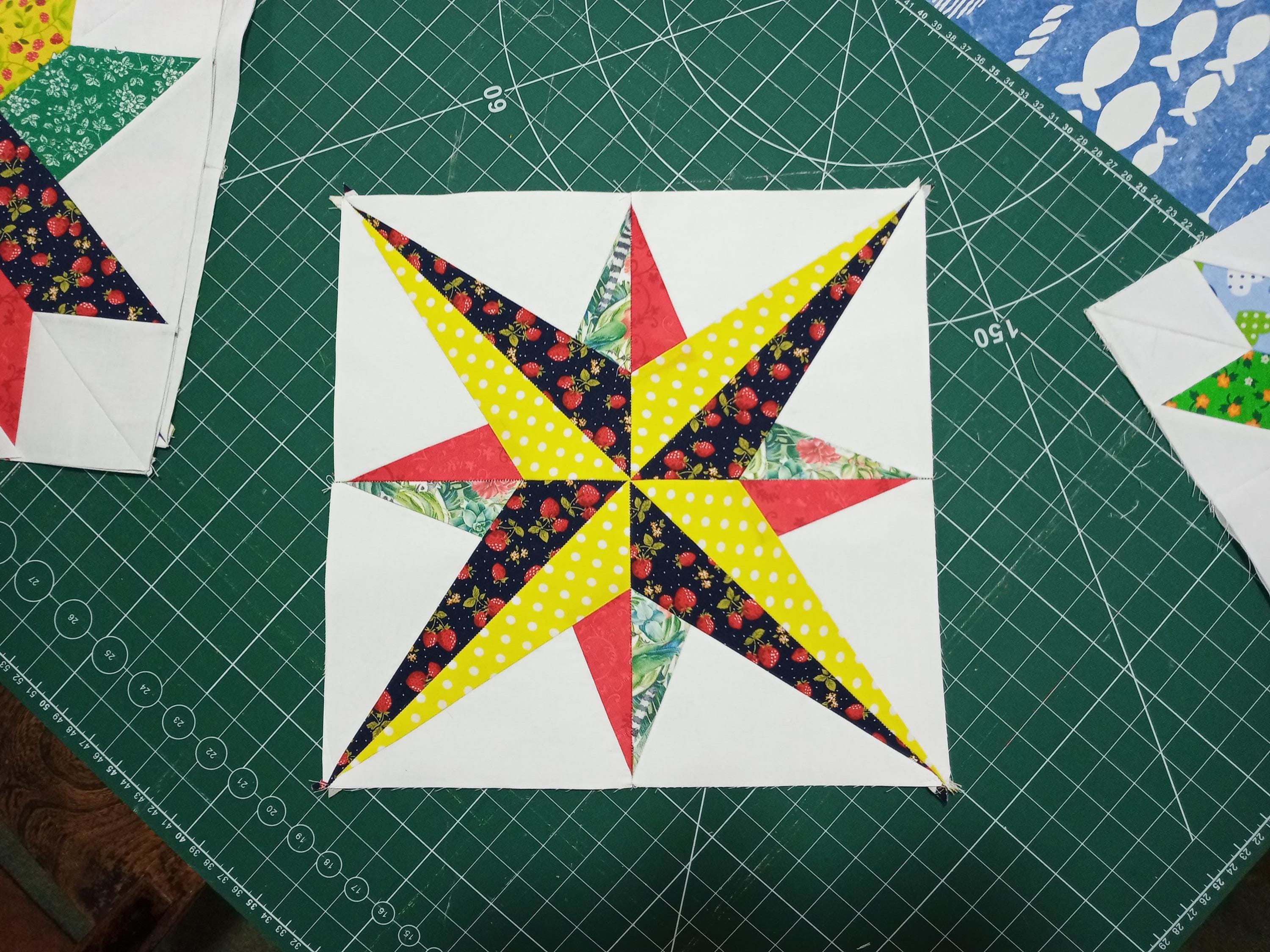 Eight Pointed Star Quilt Block: 12 Inch FPP PDF Pattern - Etsy