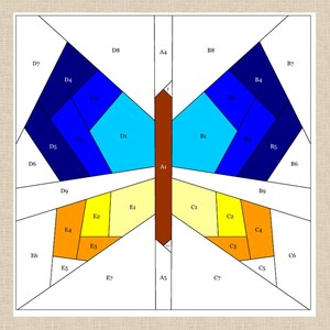 Butterfly Quilt Block FPP PDF Pattern: 5, 6, 9 and 12 Inch Easy - Etsy