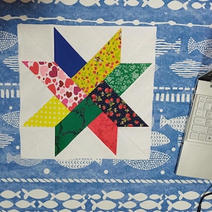 Woven Star Quilt Block: 12 Inch FPP PDF Pattern - Etsy