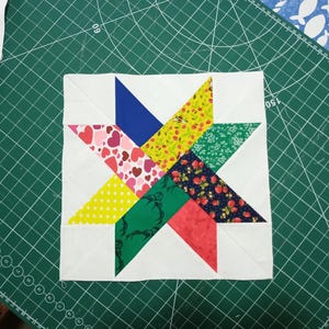 Woven Star Quilt Block: 12 Inch FPP PDF Pattern - Etsy