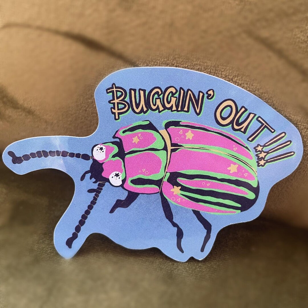 Bugging Out Pastel Beetle Sticker - Etsy