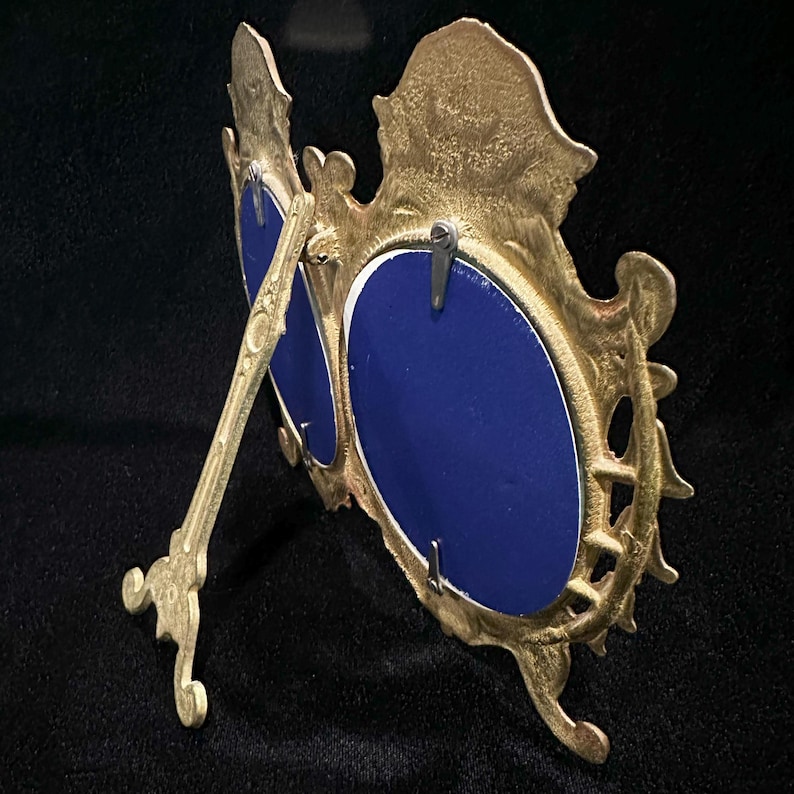 Antique Ornate Double Oval Brass Tabletop Picture Frame - Etsy
