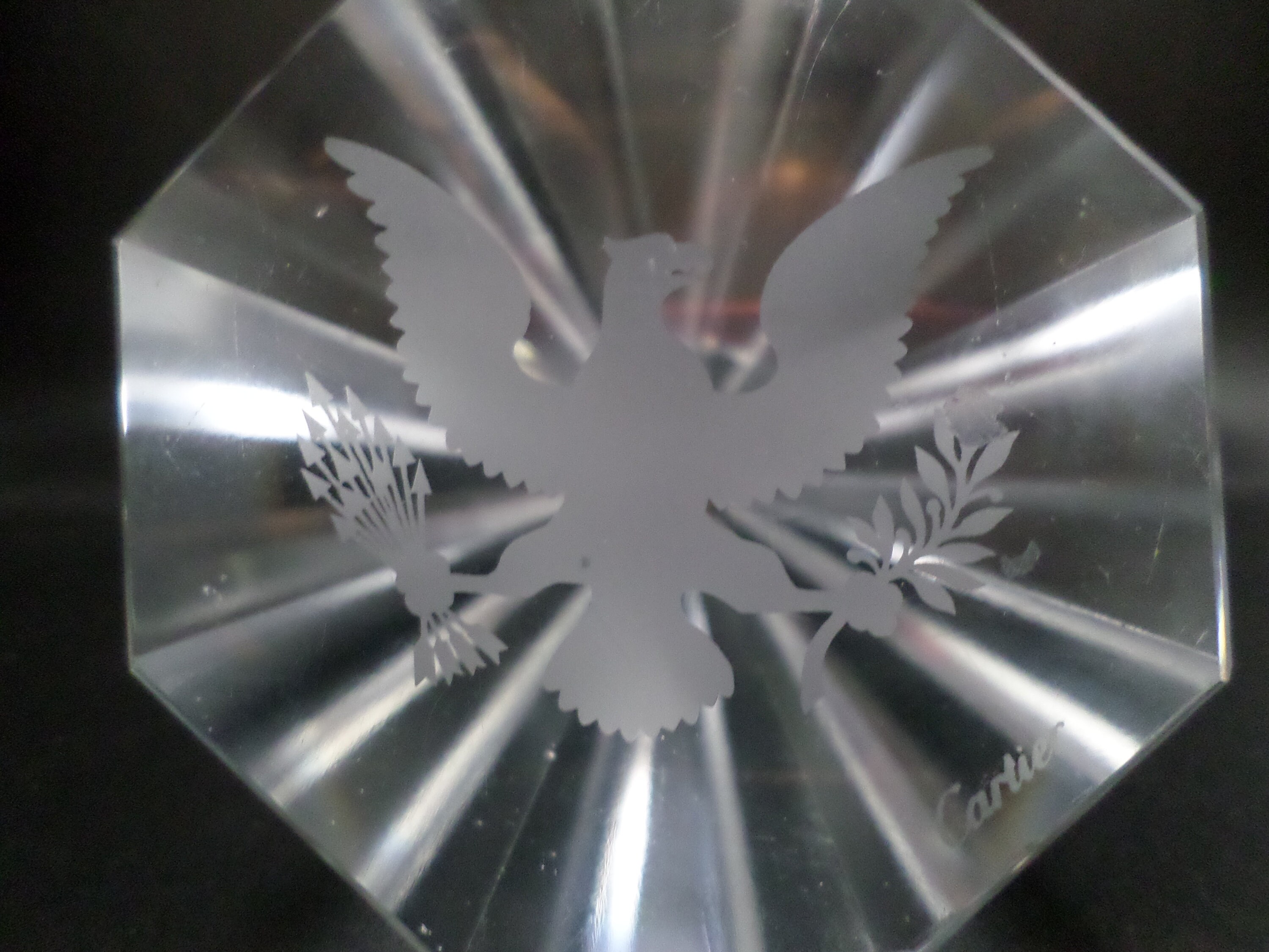 Cartier Signed Octagonal Crystal Pyramid Prism Obelisk - Etsy