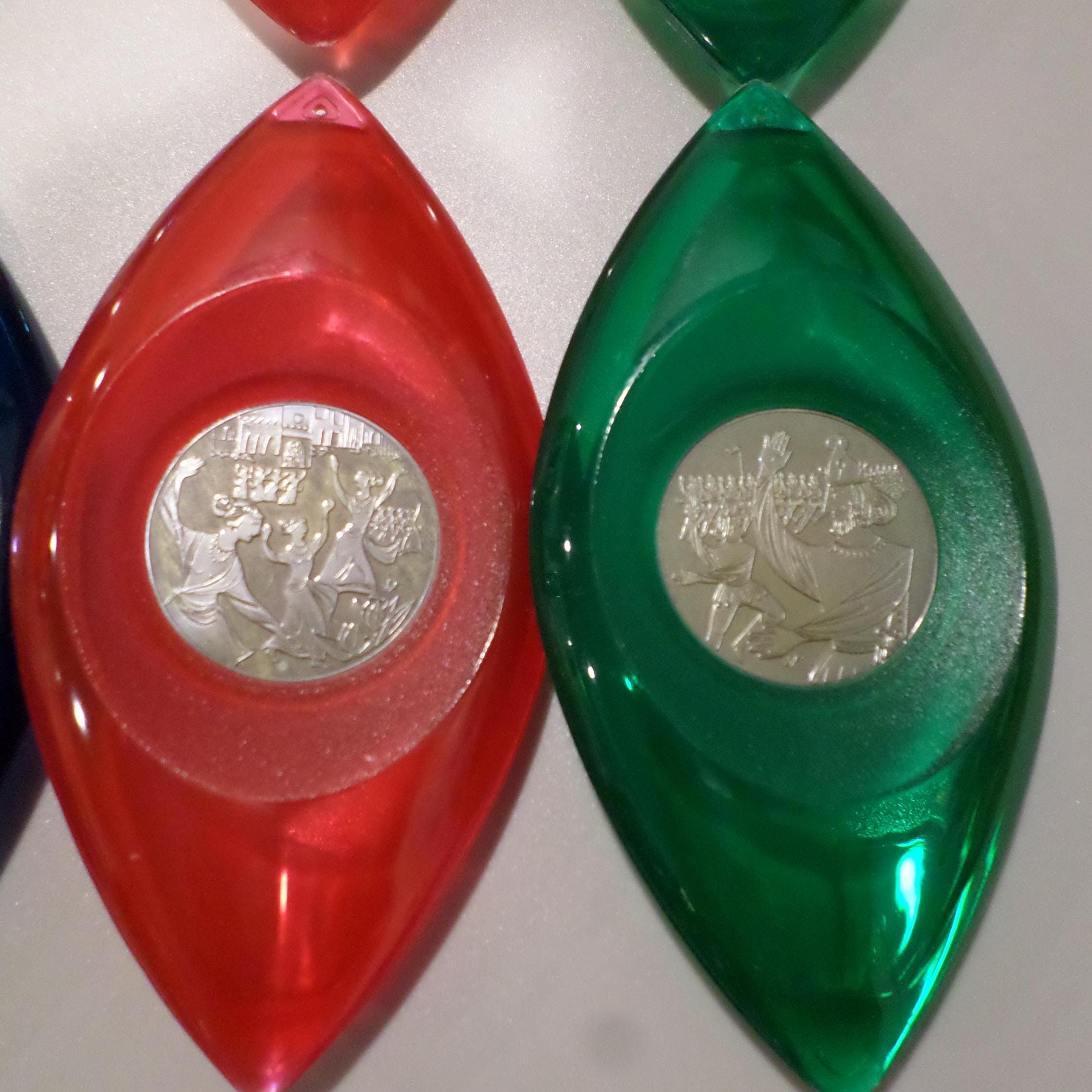 1967 Issue Franklin Mint 12 Days of Christmas Collectible Ornament Set ...