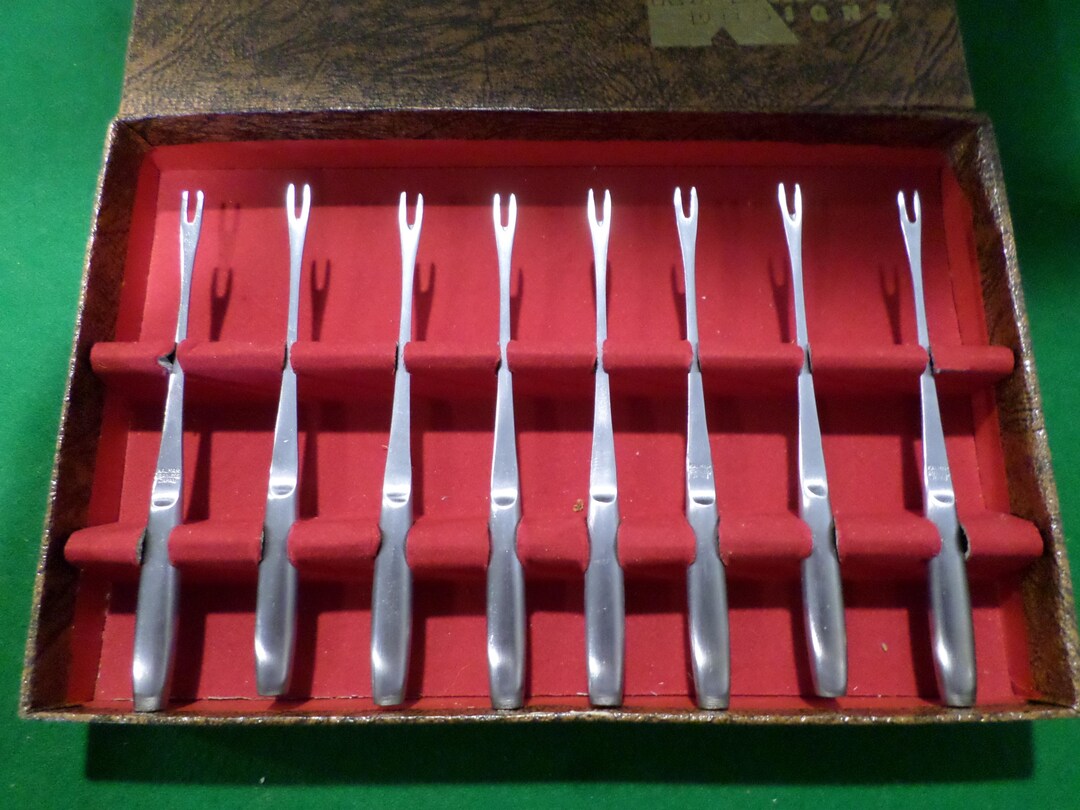 Vintage Kalmar Italy Cocktail Forks With Original Box - Etsy