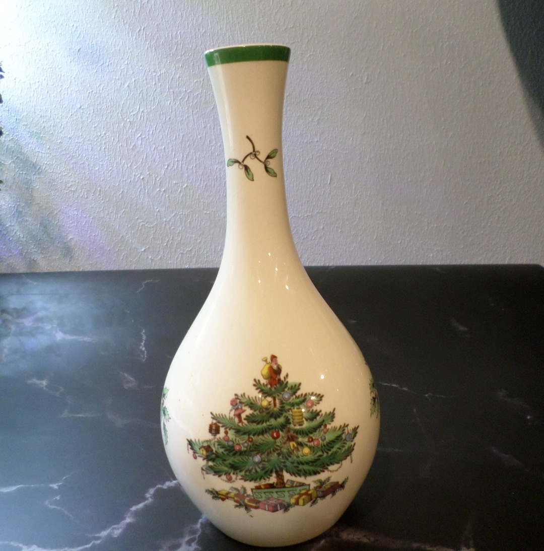 Vintage Spode "christmas Tree" Bud Vase (S3324) - Etsy