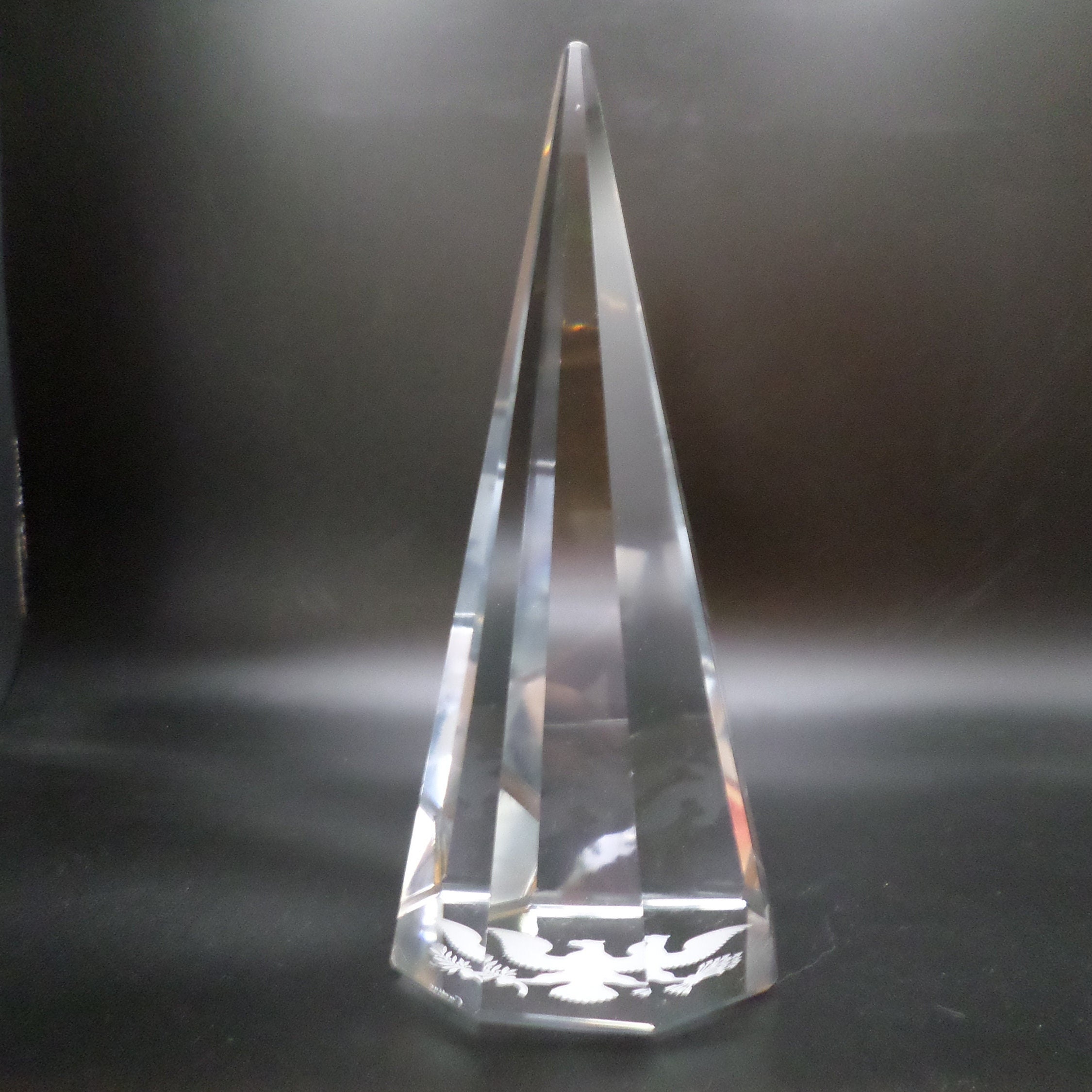 Cartier Signed Octagonal Crystal Pyramid Prism Obelisk - Etsy